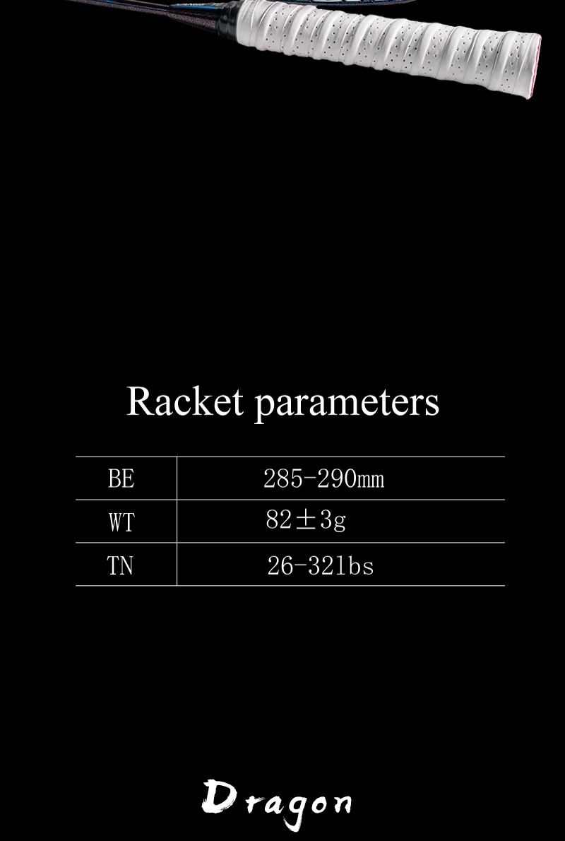 ALPSPORT Dragon Tiger 100% Carbon Fiber Rackets 4U 72g 30Lbs Pro ...