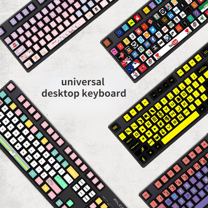 Cartoon Desktop Computer Keyboard Sticker cover protective For ...