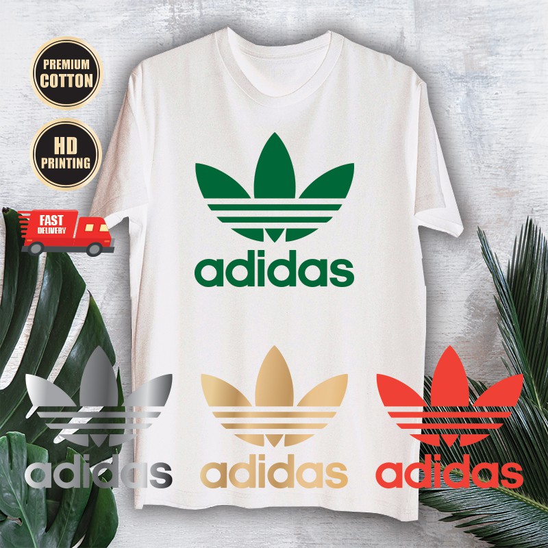 READY STOCK* ADIDAS HIGH QUALITY PREMIUM COTTON CASUAL SPORT GRAPHIC T ...