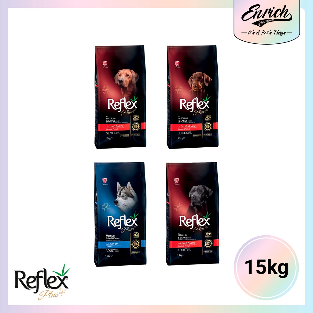 Reflex Plus + Dog Food Adult & Puppy 15kg | Shopee Malaysia