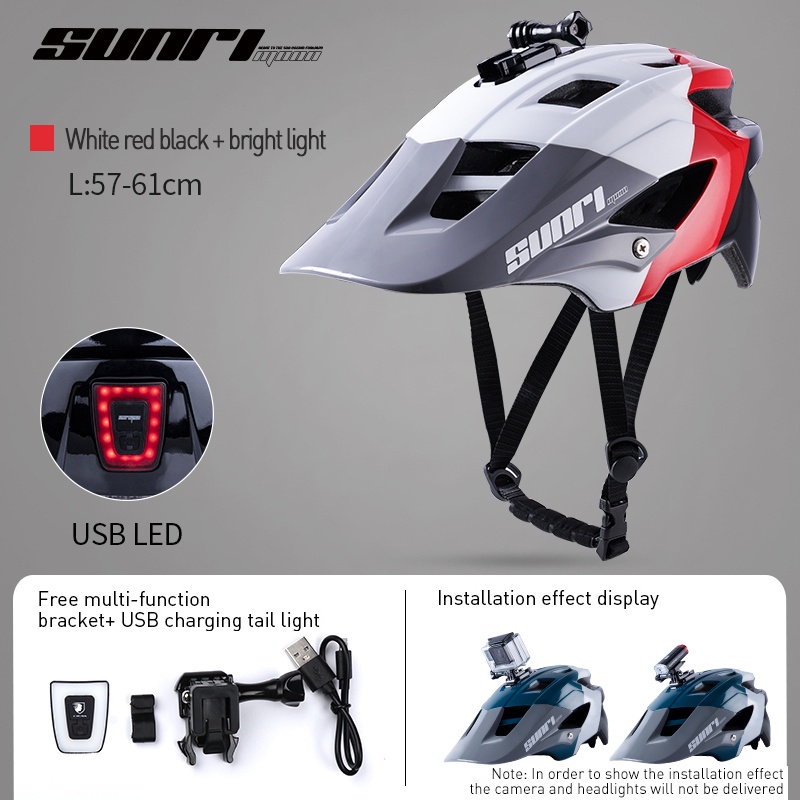 Sunrimoon-ultra-light helmet, molded for bicycle, mountain, horseback ...