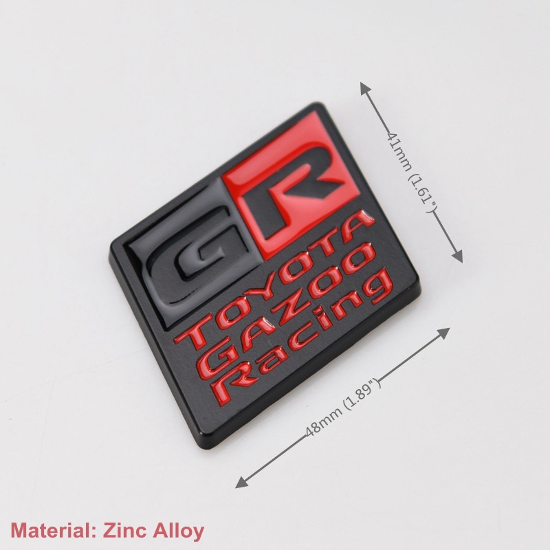 3D Car Emblem Sticker GR SPORT Front Hood Grille & Rear Trunk ...