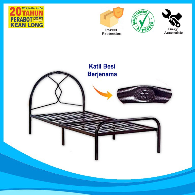 KLSB Katil Single Besi / Bingkai Katil/Single Bed Frame/Metal Bed ...