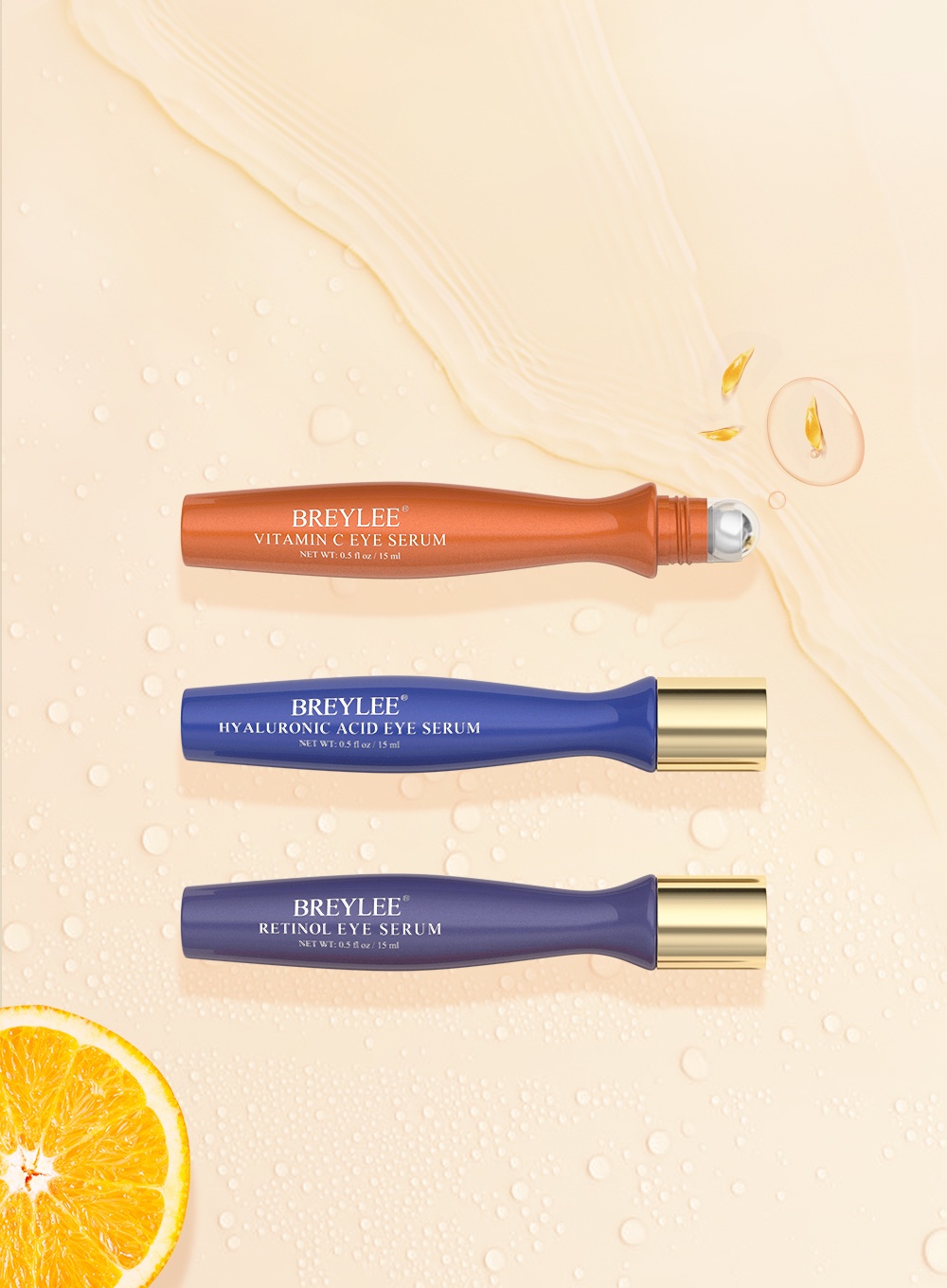 BREYLEE 360° Eye Roller Massager Lifting Eye Cream Anti Aging Eye Serum ...