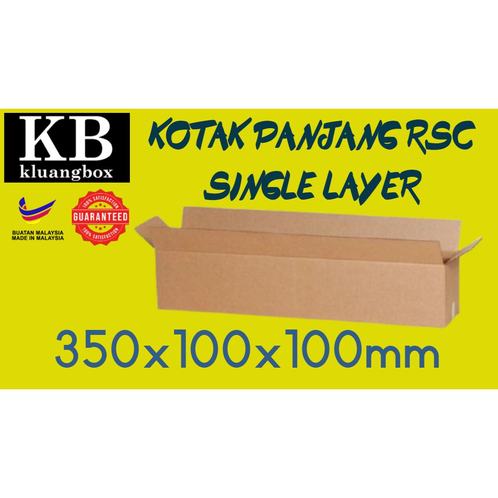 COD028/1 100pc Kotak Panjang RSC Single Layer 350x100x100mm Long Shape ...