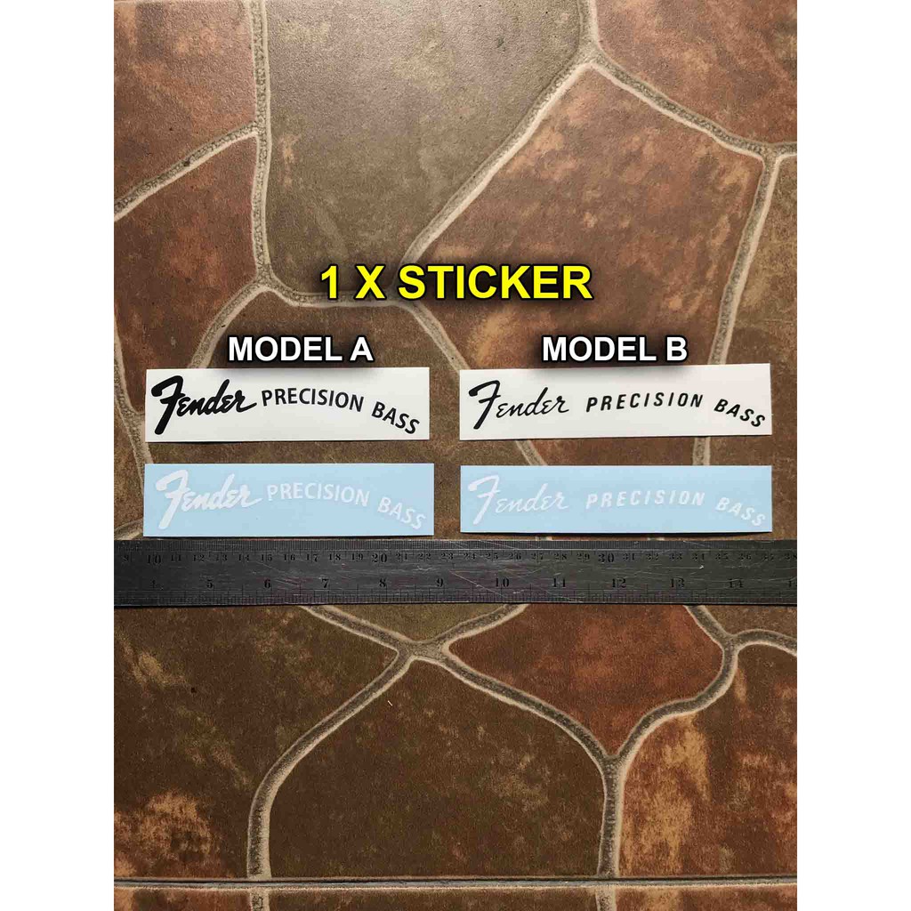 Sticker Tempel Fender Precision Bass Guitar Headstock Electric Decal ...