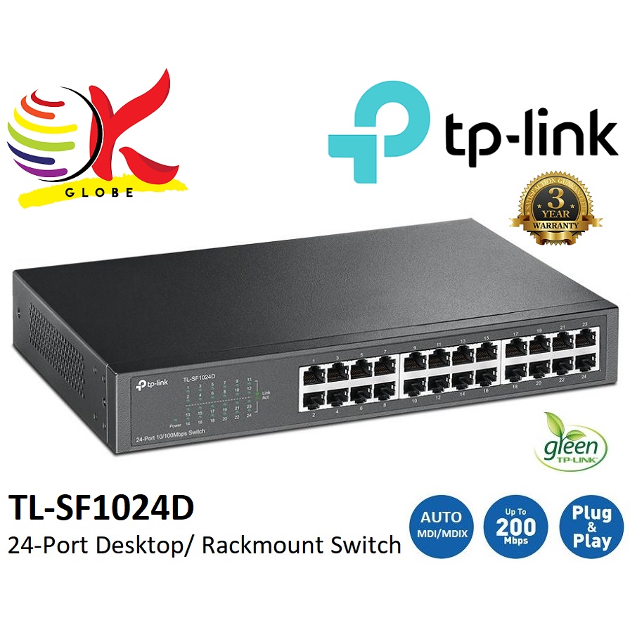 TP-LINK TL-SF1024M / TL-SF1024D 24-PORT 10/100MBPS DESKTOP SWITCH WITH ...