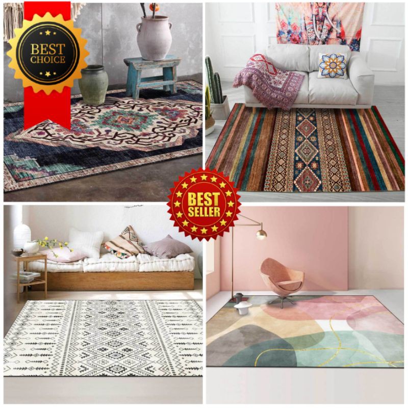 NORDIC RUG BIG SIZE XL‼️ SOFT VELVET RUG CARPET MODERN DESIGN ANTI SLIP ...