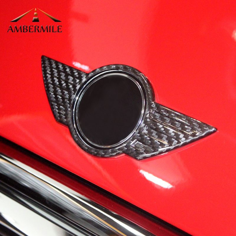 Carbon Fiber Car Logo Front Hood Badge Rear Trunk Emblems Sticker for ...