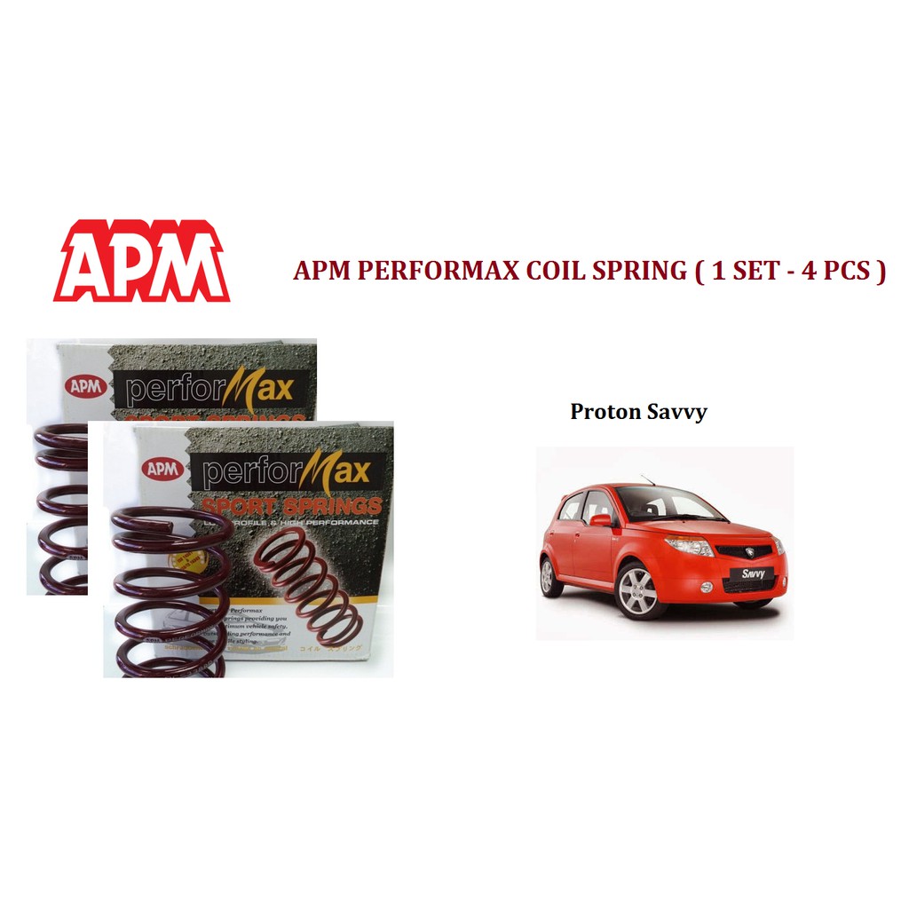 Proton Savvy APM Performax Sport Coil Spring Suspension Set | Shopee ...