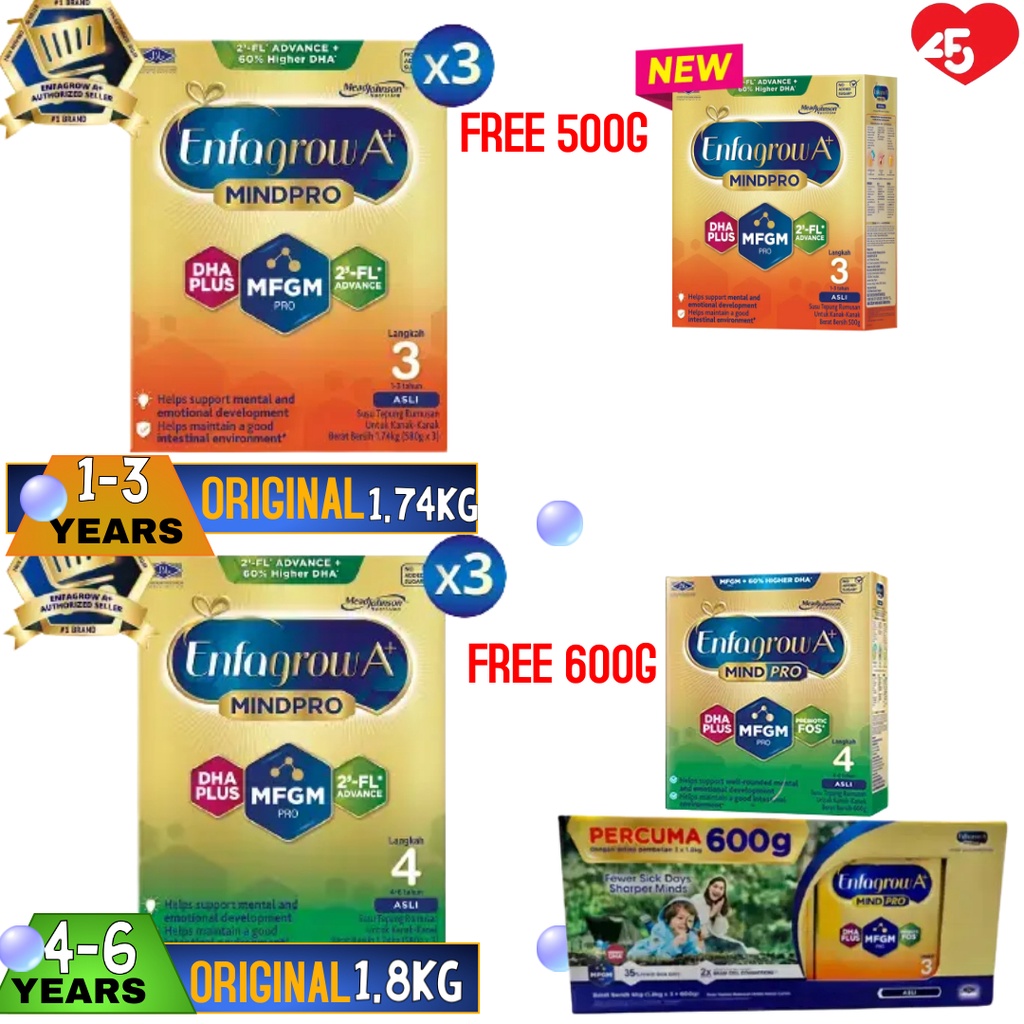 Enfagrow / Enfa Grow A+ Step 3 (Original/Vanilla) Loyalty Pack 1.74kg X ...