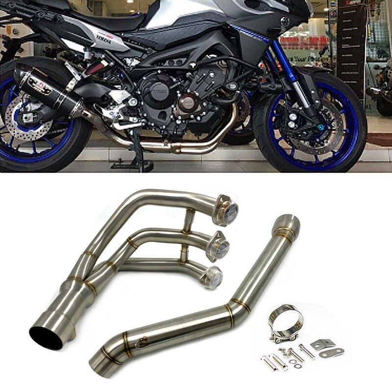 EXHAUST MANIFOLD EXHAUST PIPING FULL SYSTEM S.STEEL FOR YAMAHA MT09 V1 ...