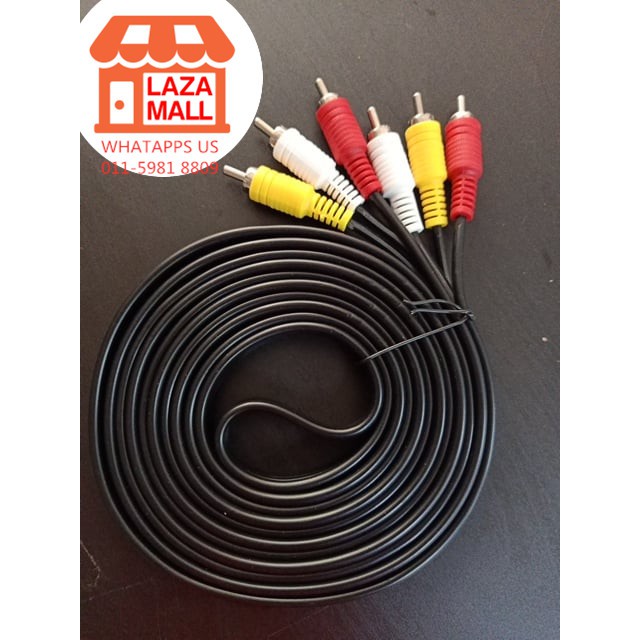 RCA 3 COLOUR HD TV WAYAR (YELLOW WHITE RED) SUPPORT AUDIO AV(DVD / NJOI ...