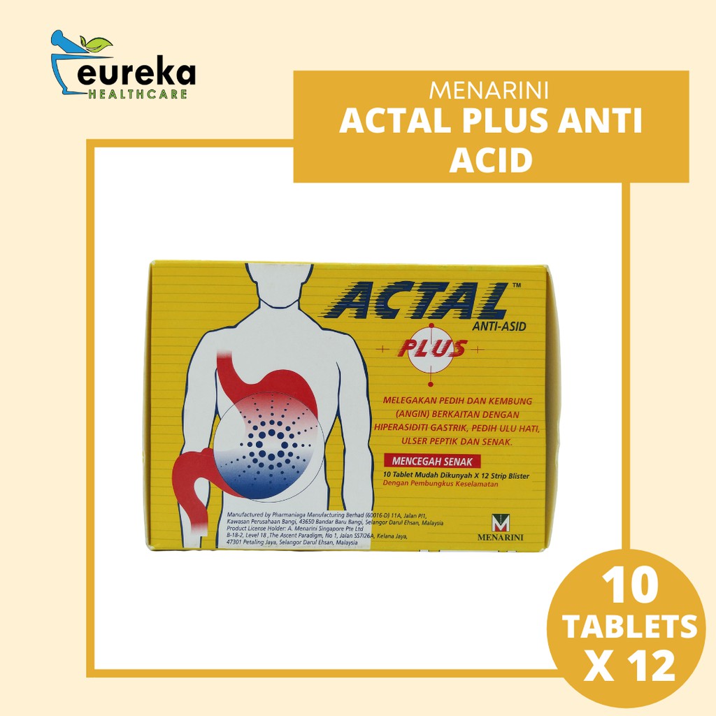 ACTAL PLUS ANTI ACID (10'S X 12 STRIPS) | Shopee Malaysia