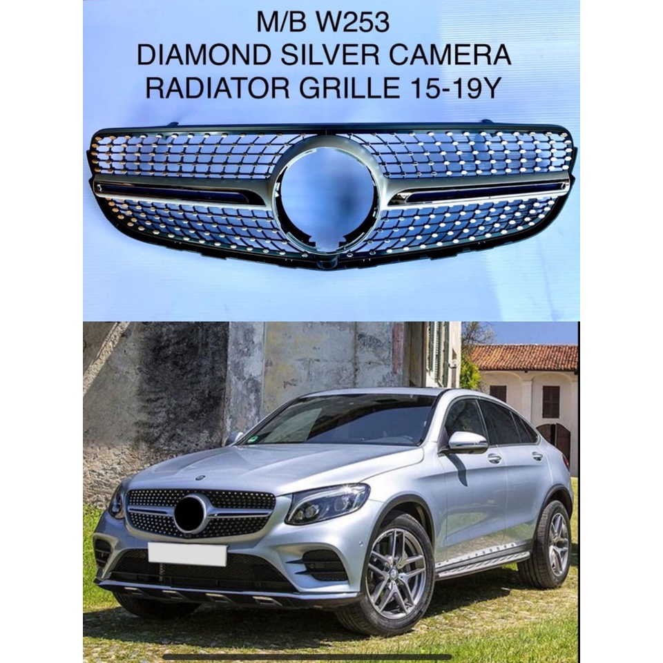 MERCEDES W253 DIAMOND SILVER & BLACK CAMERA MODEL GRILLE NEW MODEL (NO ...