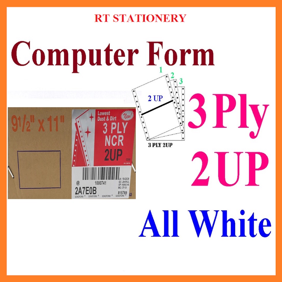 Computer Form - 3 Ply 2 Up (300Fans) | Shopee Malaysia