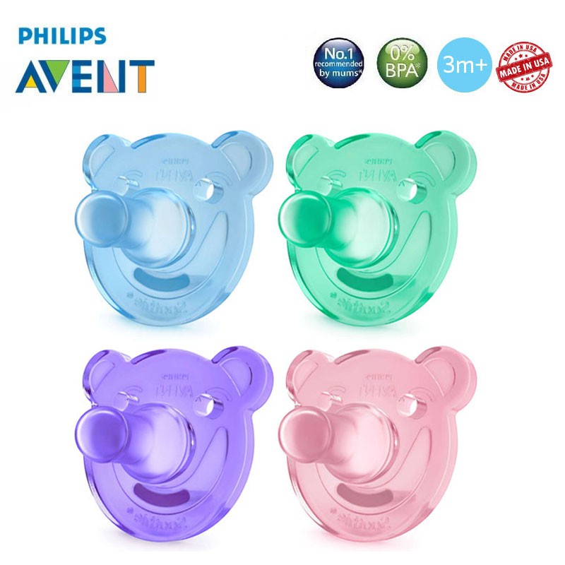 Philips AVENT Soothie Soother Pacifier 3 - 18 Months with Case (2pcs ...
