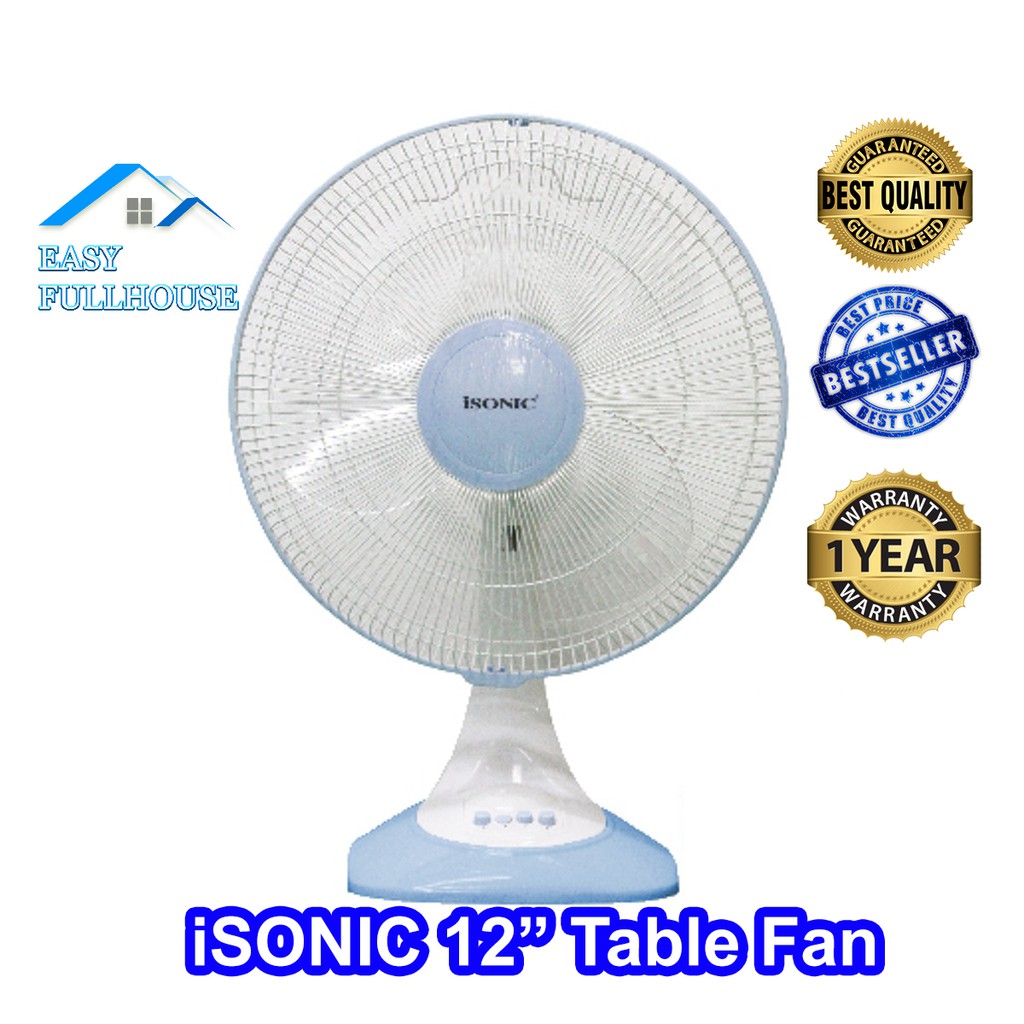 Isonic 12" Table Fan CTF-TF12A/ Office Fan/ Small Fan/ Kipas Meja ...