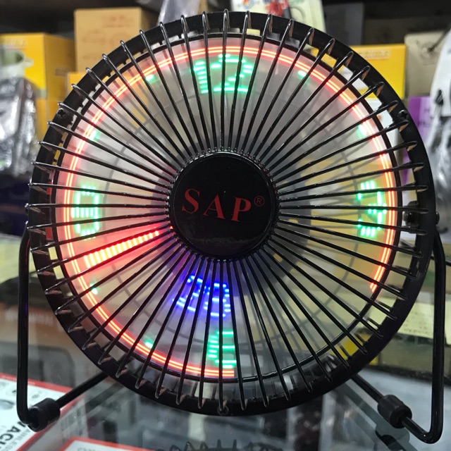 Sap brand Usb fan has a realtime clock and a 7 inch temperature ...