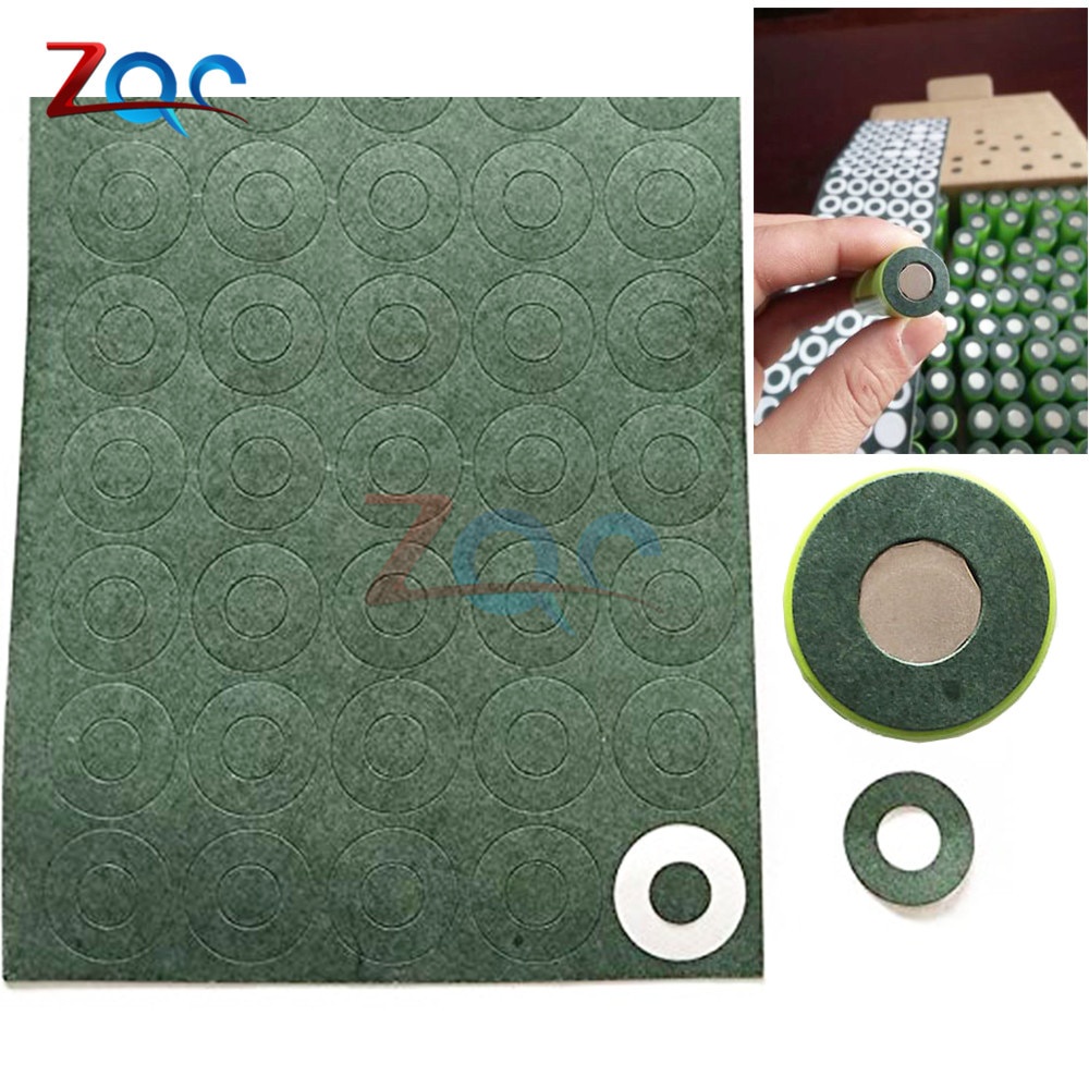 100pcs 1S 18650 Li-ion Battery Insulation Gasket Barley Paper Battery ...