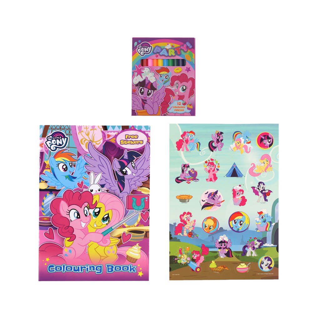 🌈 New! My Little Pony Selfie Colouring Book / Buku Warna With 12 Colour ...