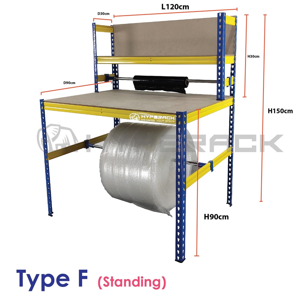🐘[FREE SHIPPING] HYPERACK™️ Heavy Duty Packaging Table Online Seller Packing Table Boltless Rack ...