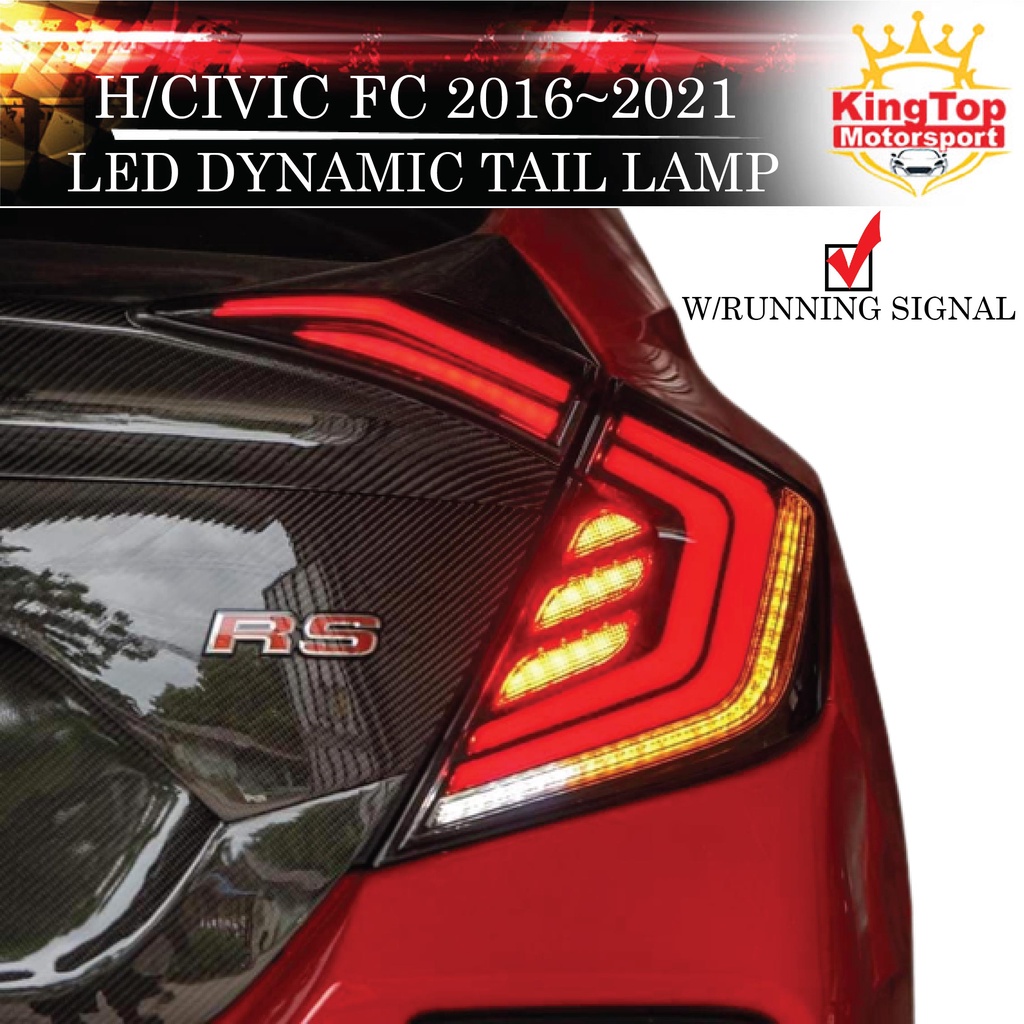 Honda Civic 2016-Up Led + Dynamic Light Bar Tail Lamp With Signal ...