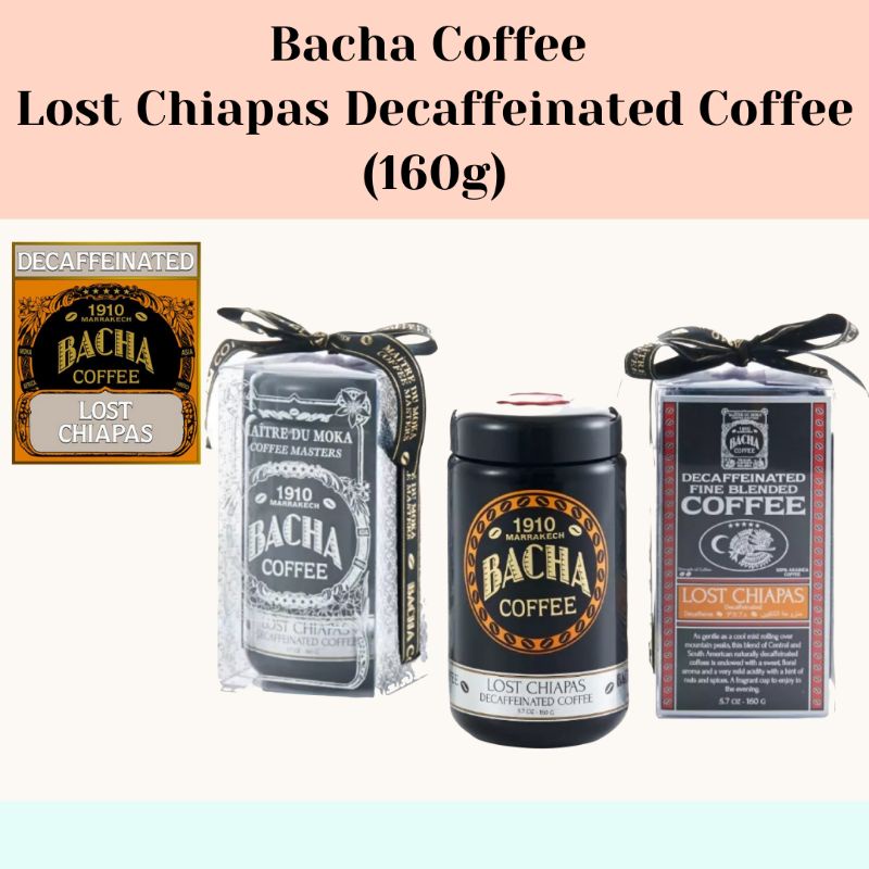 Bacha Coffee Lost Chiapas Decaffeinated Ground Fine Blended Coffee Gift ...