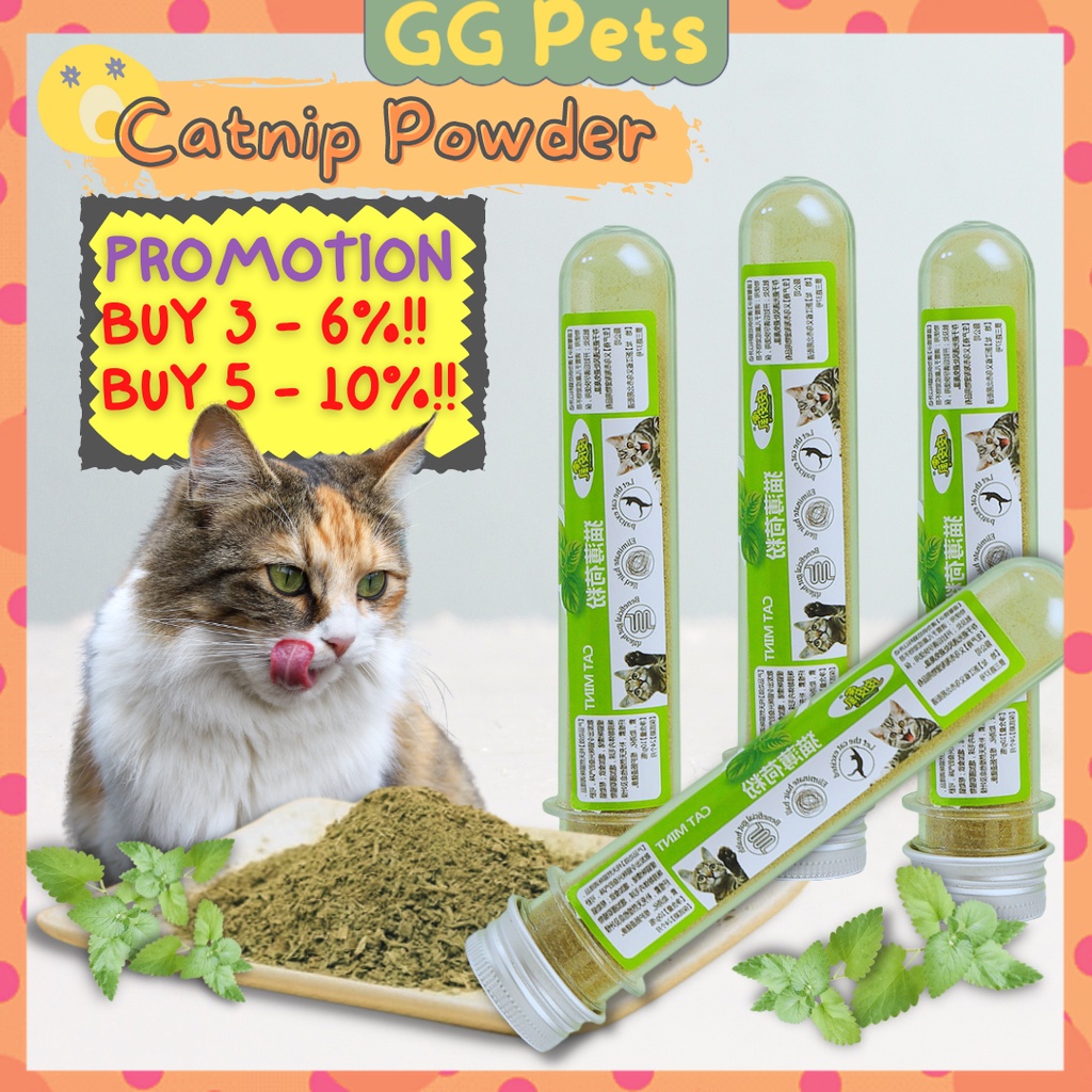 Catnip Powder 10g Test Tube Cat Mint Cat Treat Pokok Galak Kucing ...