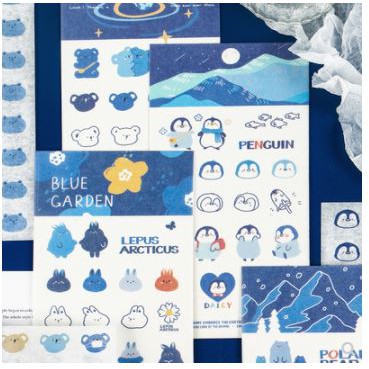 Cute Salt Series Animal Washi Stickers (Rabbit/Polar bear/Koala bear ...
