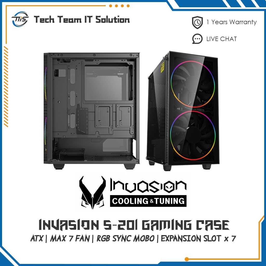 Invasion S-201 (ATX Gaming Case) | Shopee Malaysia