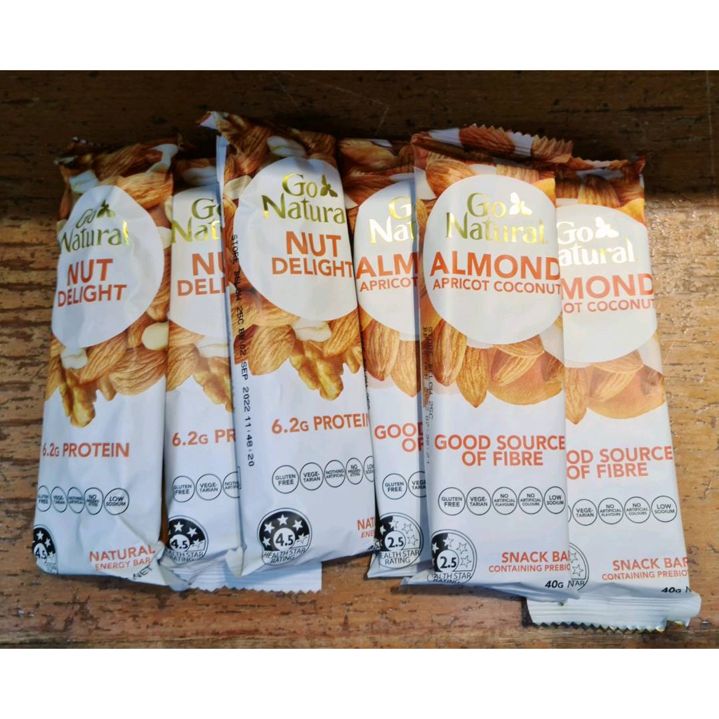 Go Natural NUT DELIGHT Bars/ Almond Apricot Coconut Breakfast Bar ...
