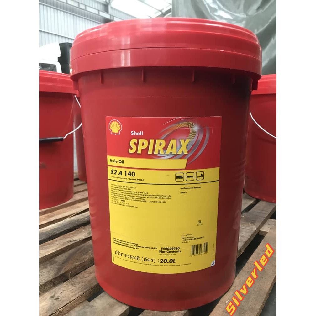 SHELL Spirax S2 A 140 Gear Oil - 20L (Axle Oil)(100% Original) | Shopee ...