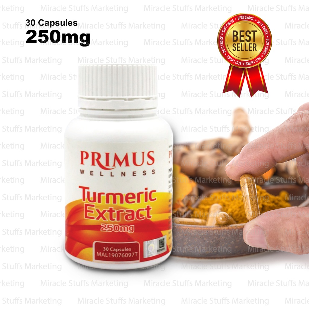PRIMUS TURMERIC EXTRACT 30 CAPSULES BOTTLE | Shopee Malaysia