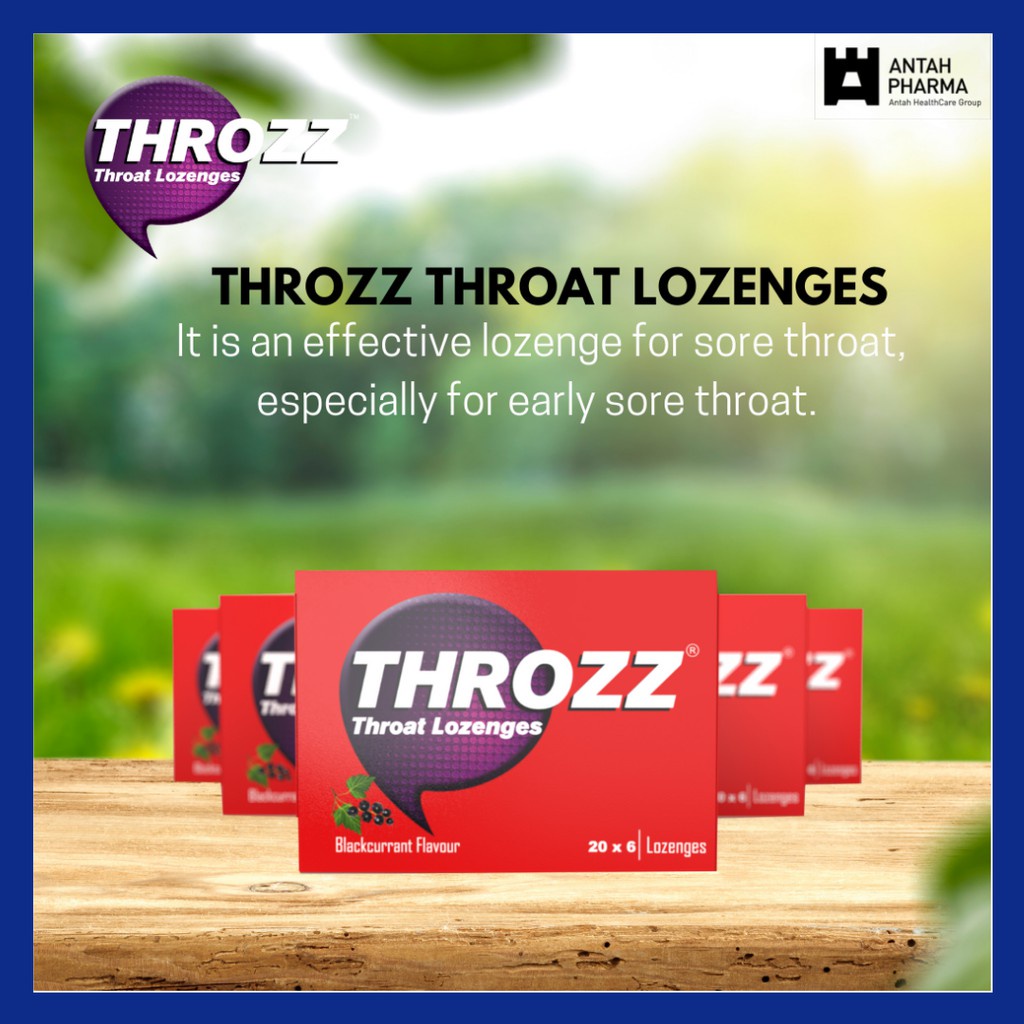 THROZZ THROAT LOZENGES 6'S / STRIP [SORE THROAT / SAKIT TEKAK] (EXP: 02 ...