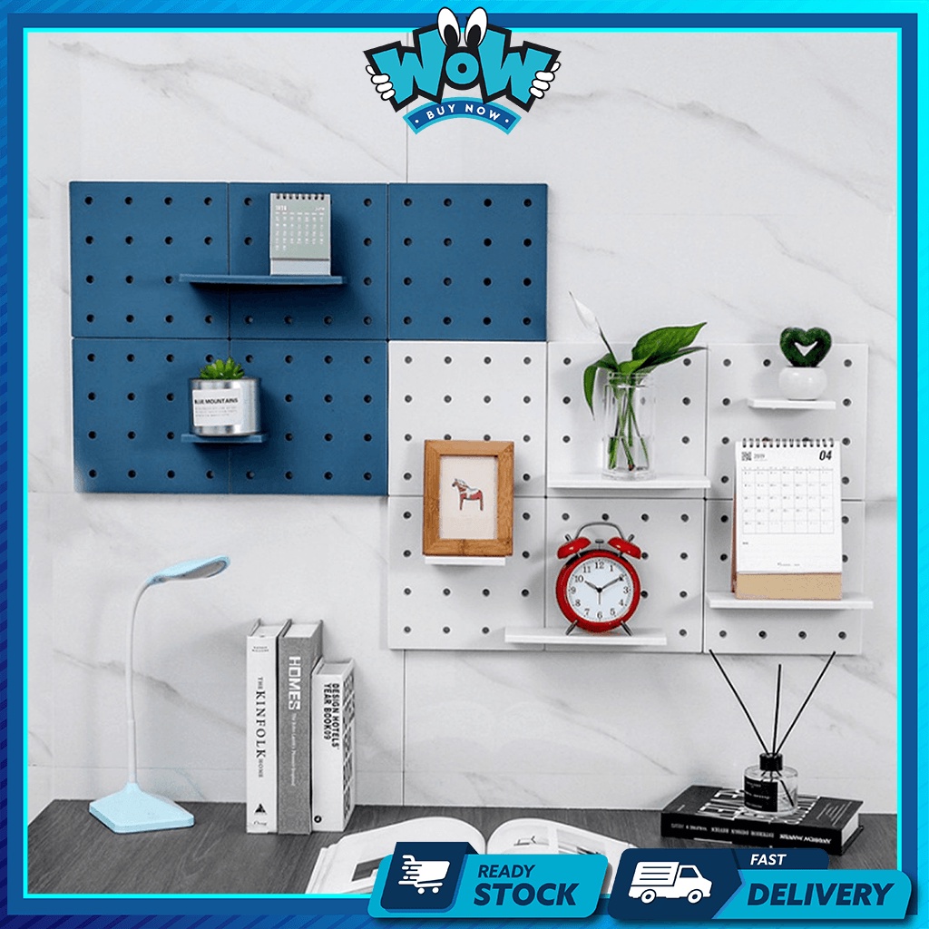 DIY SPLICE BOARD PEGBOARD SHELF PLASTICS HOLE BOARD WALL MOUNTED ...
