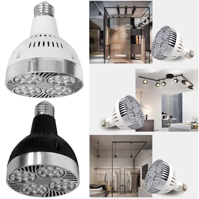 Track Light Par30 E27 Bulb Ac85 265v 35w Led Light 3000k Spotlight