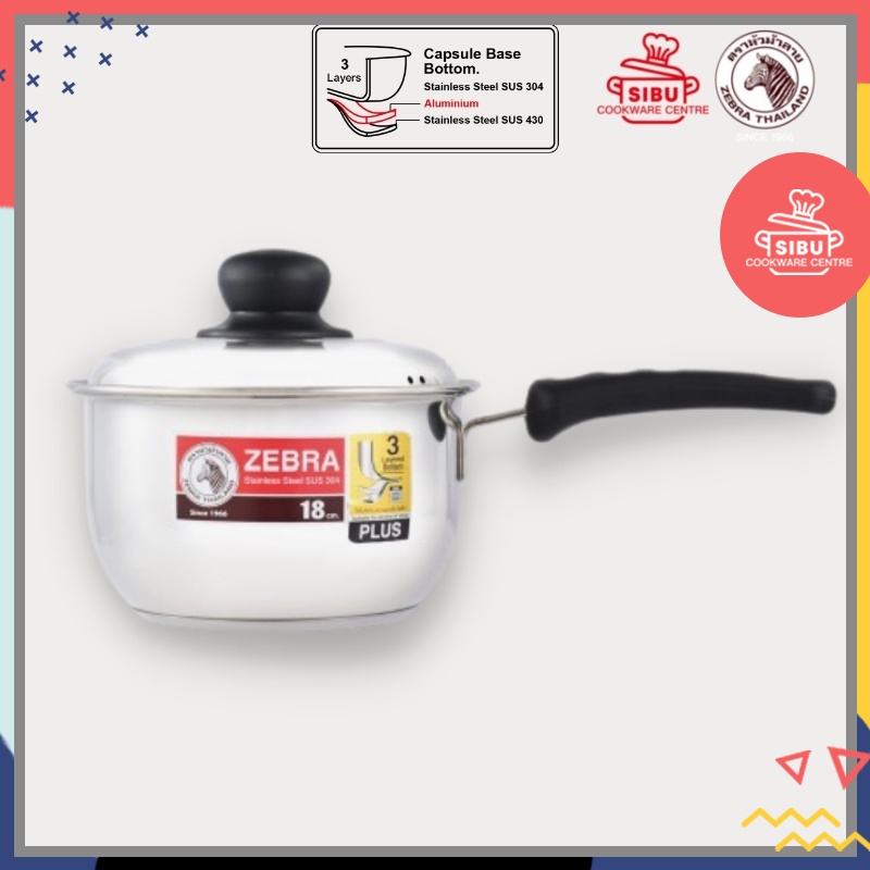 泰国斑马牌 Zebra Thailand 18cm Extra II Sauce Pan | Shopee Malaysia