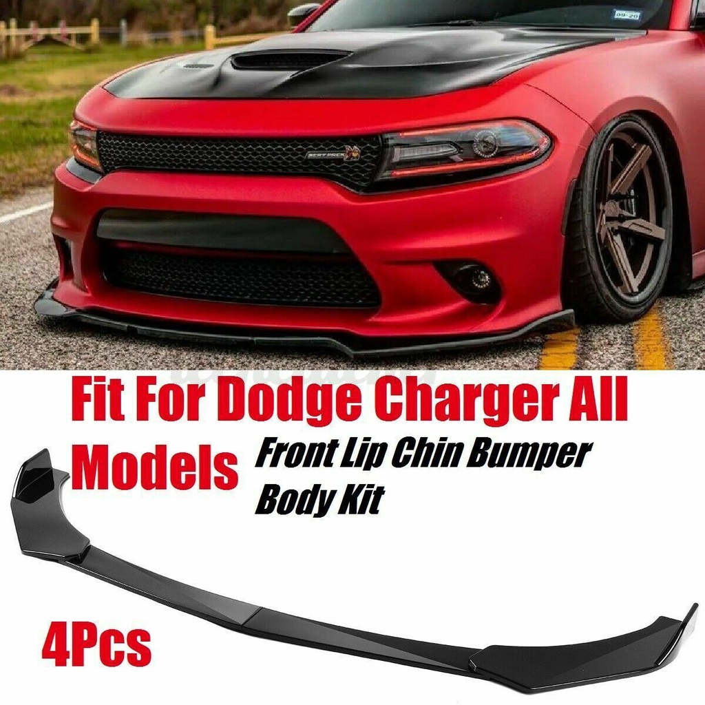 For Dodge Charger RT SRT SXT Front Bumper Lip Body Kit Spoiler Splitter ...
