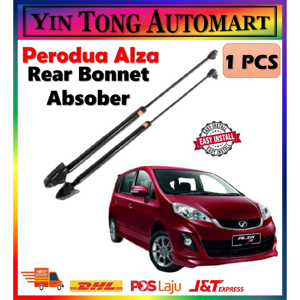 Perodua Alza Rear Bonnet Boot Absorber - 1PC/ 1 Batang Sahaja | Shopee ...