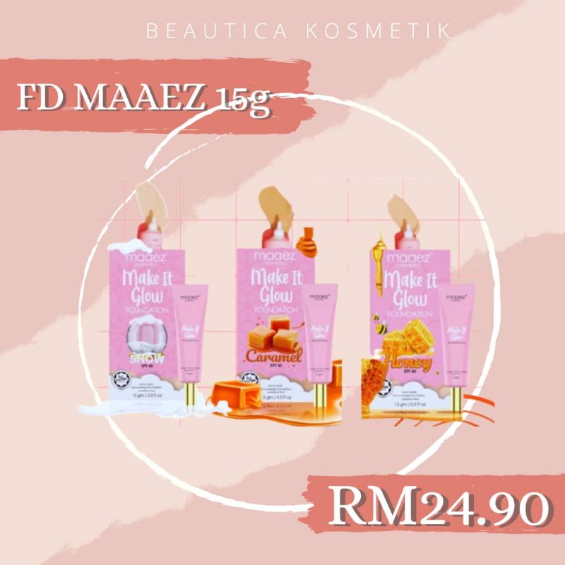 MAAEZ FOUNDATION | MAAEZ 15g CREAM BLUSH | TRIANGULAR POWDER PUFF ...