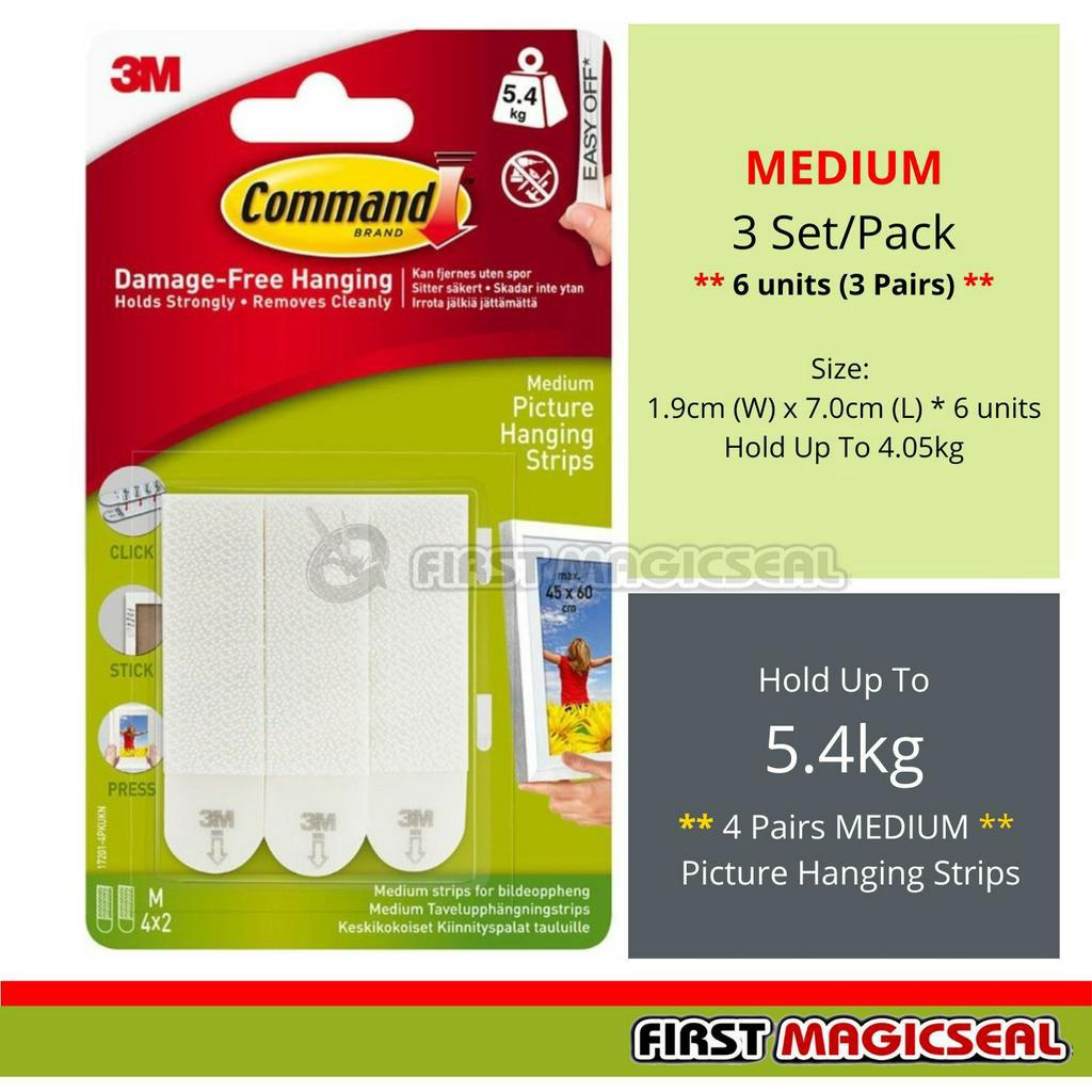 3M™ Command White Picture Hanging Strips Wall Adhesive | Shopee Malaysia