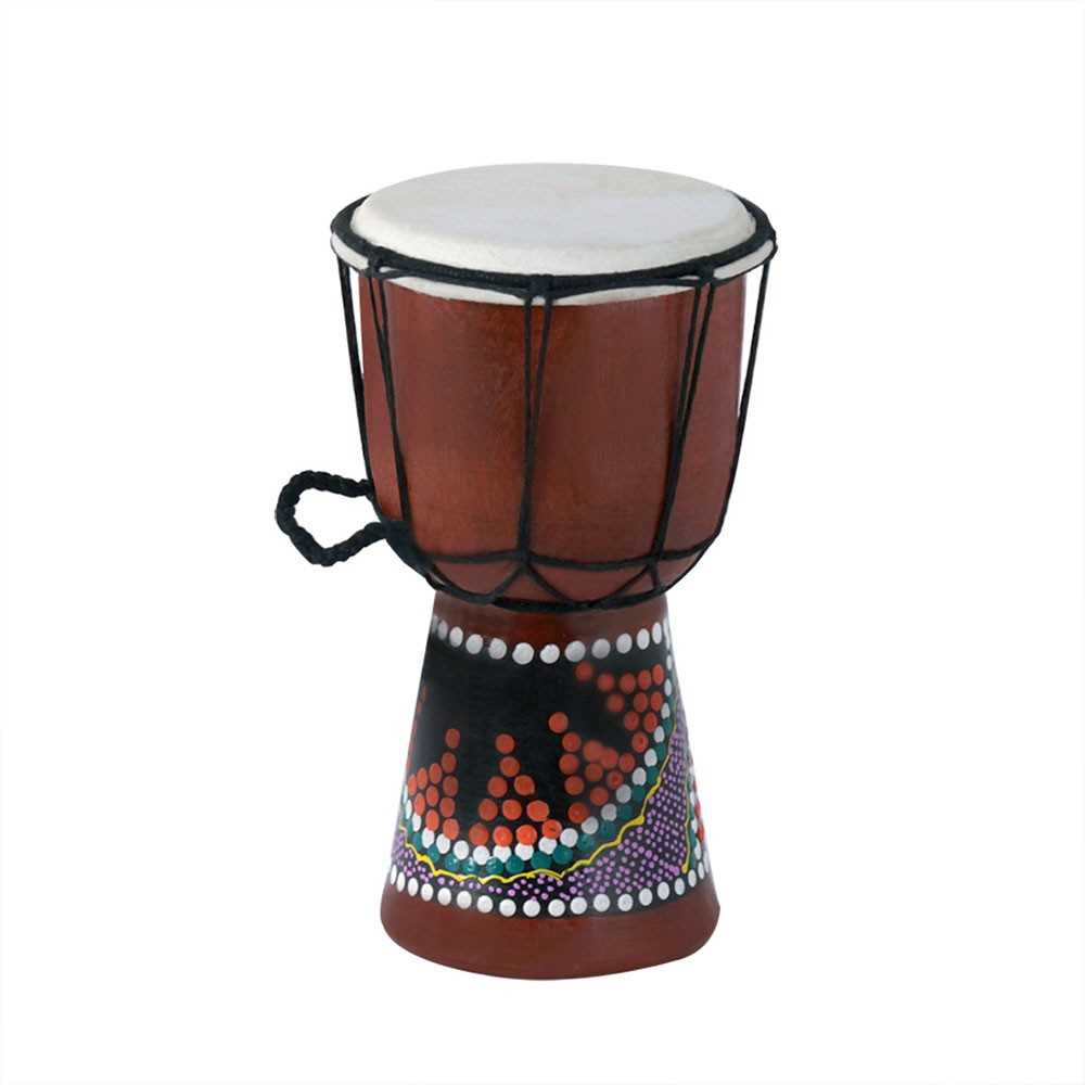4 Inch Compact Size Wooden African Drum Djembe Bongo Hand Drum ...