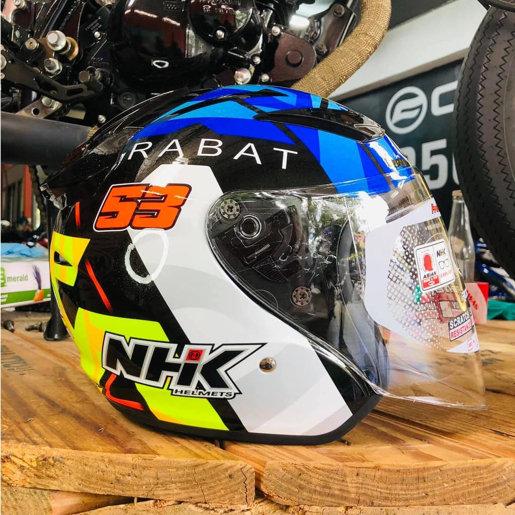 Original NHK R1 Double Visor Helmet UNECE Approved Motogp Honda Yamaha ...