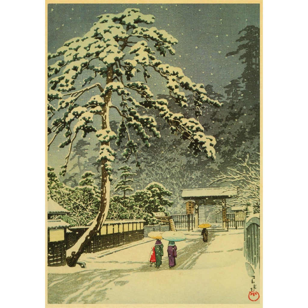 Nostalgia Japanese old style Poster Kraft Paper Retro Posters Wall Art ...