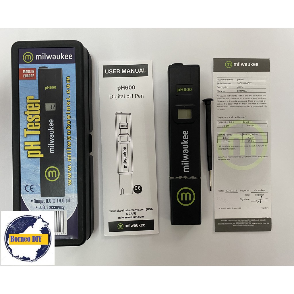 ph meter Milwaukee Model PH600 Portable pH meter / pH pen, Made in ...