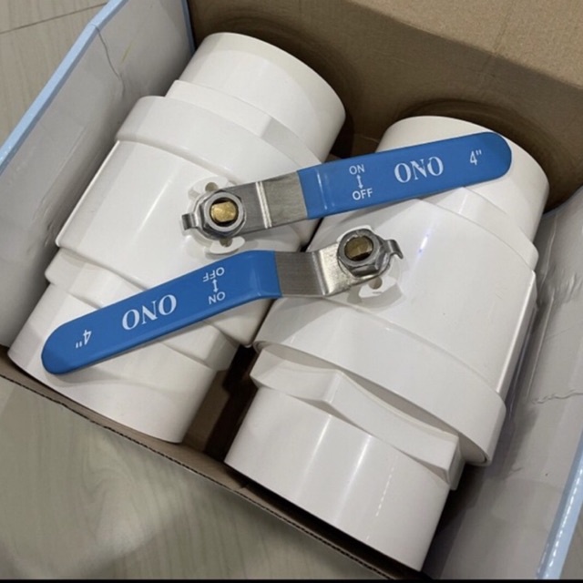PUTIH Bvgs Ballvalve 4" inch white ono BAGUS (PRICE 1 piece) 4 inch ...