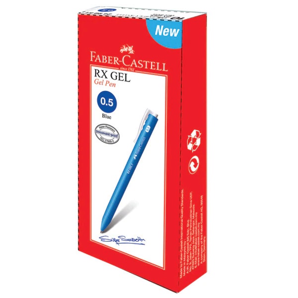 Faber Castell Gel Pen RX Gel 0.5mm - Blue (Box of 10) | Shopee Malaysia
