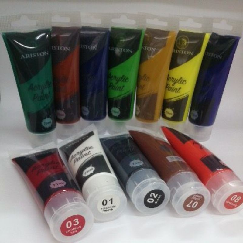 Ariston warna cat akrilik / acrylic paint colour 75ml | Shopee Malaysia