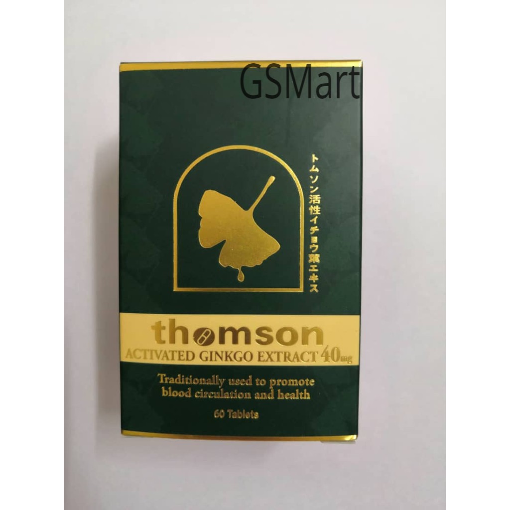 Thomson Activated Ginkgo Extract 40mg x 60 tablets / 30 tablets ...